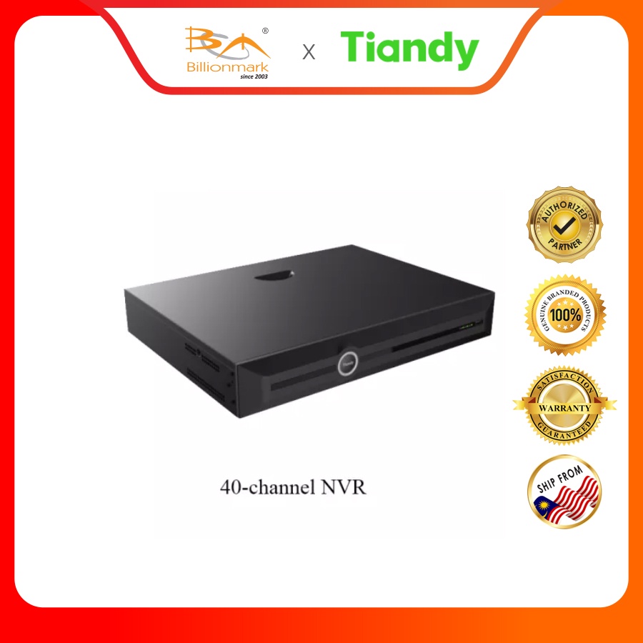 Tiandy CCTV IP Recorder 40 Channel H.265 NVR TC-R3440 | Billionmark | Shopee Malaysia