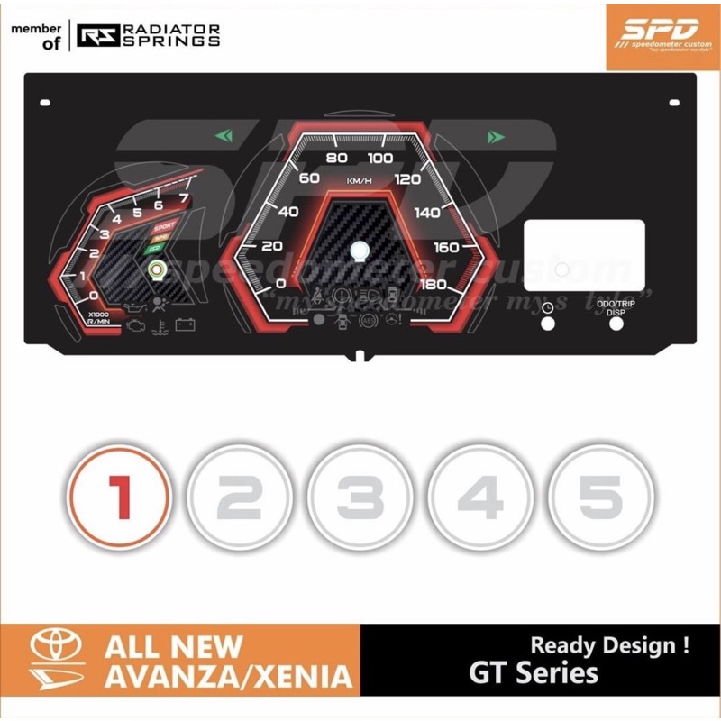 [PRE ORDER] Faceplate Overlay Panel Meter Custom Toyota Avanza New GT ...