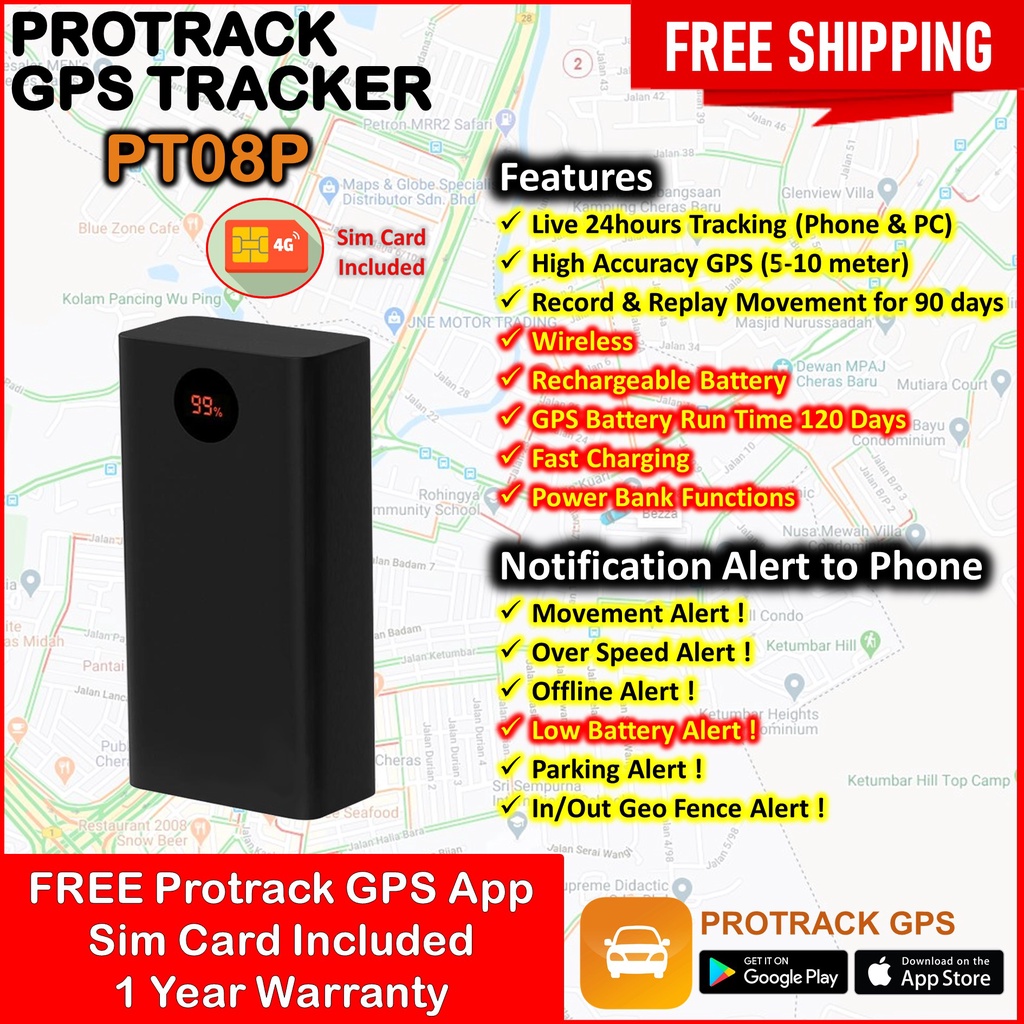 Protrack GPS Tracker PT08P Wireless and Portable | Shopee Malaysia