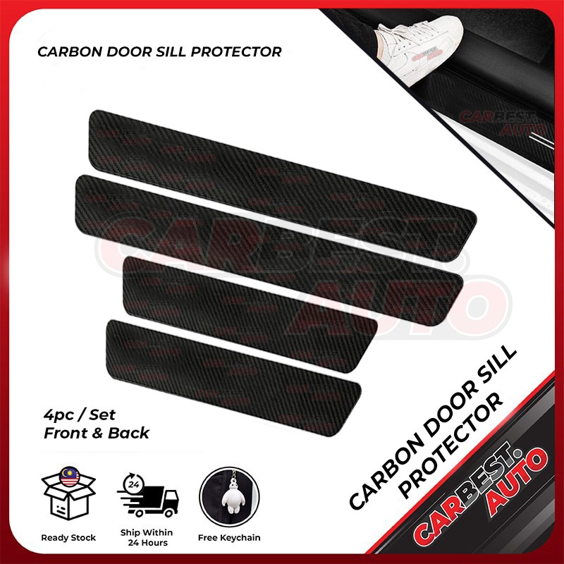 [4pc] HONDA Door Sill Side Step Anti Scratch Protector Carbon Fibre ...