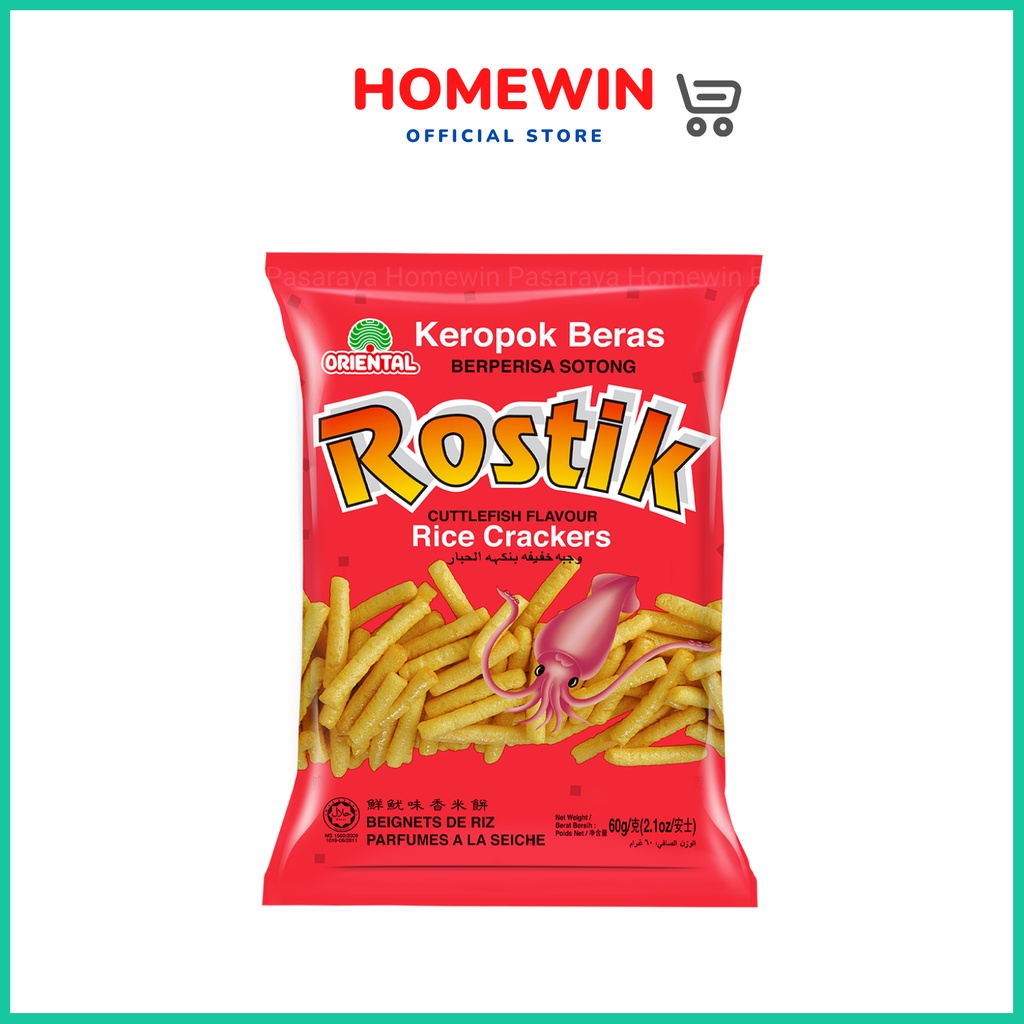 Oriental Rostik Cuttlefish Flavour Rice Crackers (60g) | Shopee Malaysia