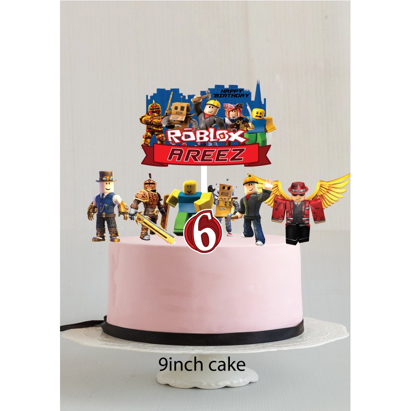[CUSTOM NAME - TAMBAH NAMA] Roblox Game Boy Cake Topper | Shopee Malaysia