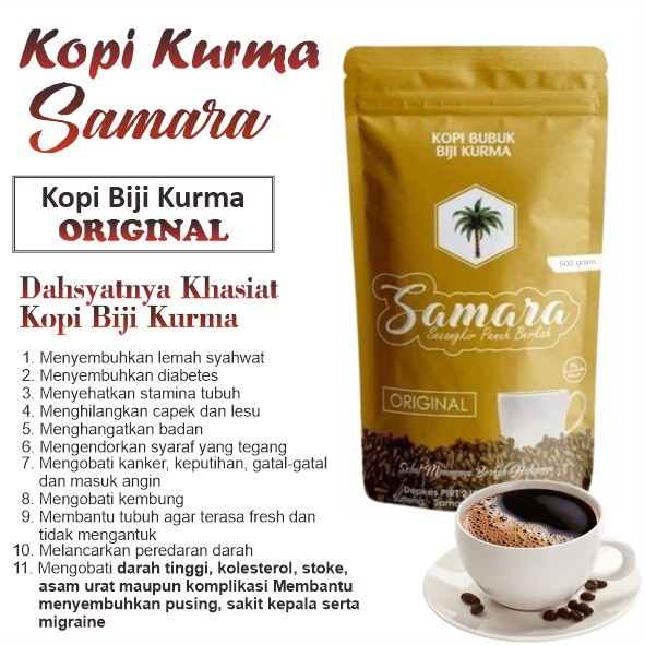 Samara Date Seed Powder Coffee Original Flavor 125 gr - Kedai MAKPIO ...