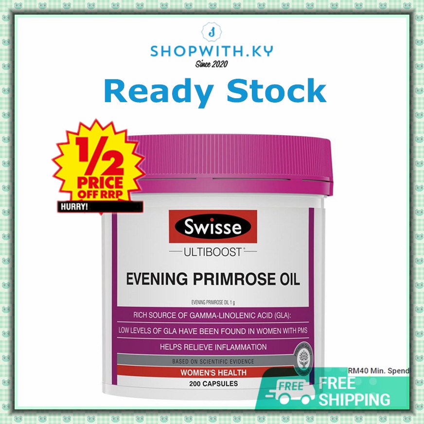 [现货+包邮 Date: 09/2027] Swisse Ultiboost EPO Evening Primrose Oil 月见草油 ...