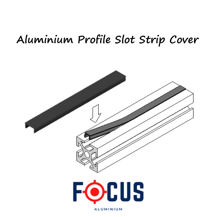 ALUMINIUM PROFILE SLOT STRIP COVER 1METER LENGTH | Shopee Malaysia