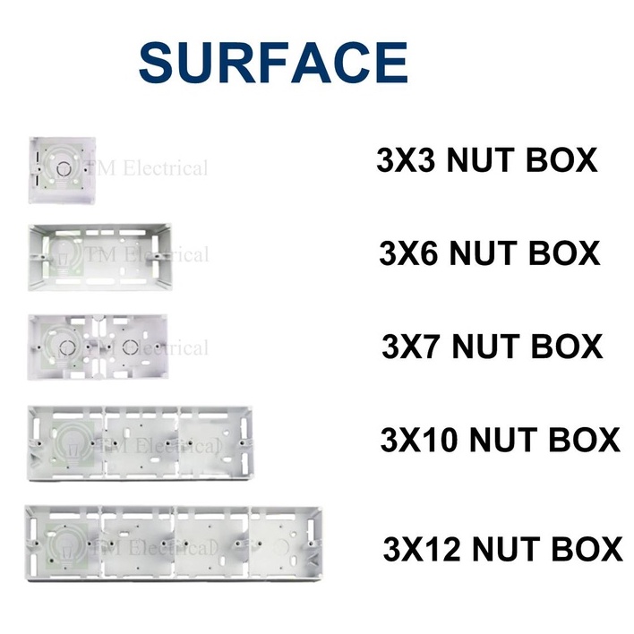 PVC SURFACE NUT BOX / PVC CONCEAL BLACK BOX JOINT / WHITE HARD BOX ...
