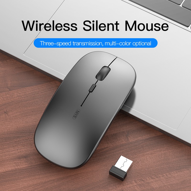Niye SM500 Wireless Mouse Silent Rechargeable Mouse Optical Ergonomis 2 ...