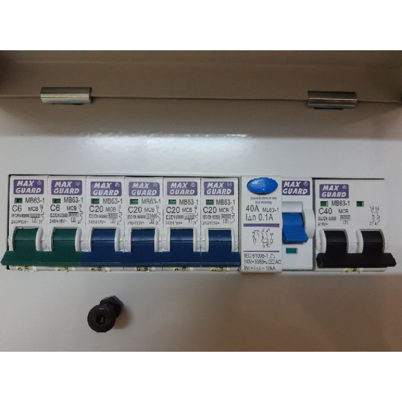 DB BOX 10way (Full set) MAXGUARD METAL CLAD MCB 6A-20A + ELCB 40A ...