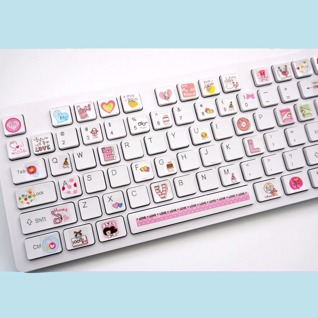 Cartoon Cute Keyboard Sticker Logitech K480/K380 Wireless Bluetooth ...