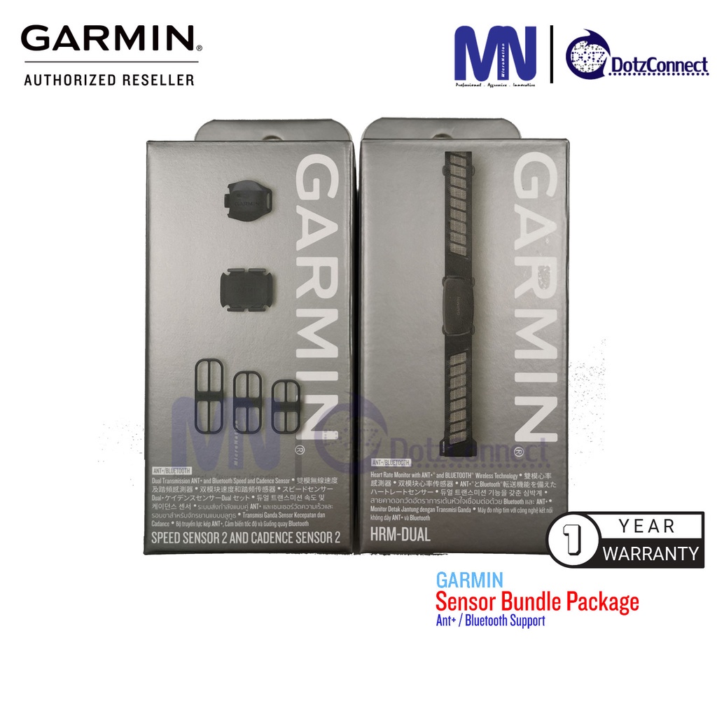 Garmin Speed Sensor 2 and Cadence Sensor 2 bundle with HRM-Dual [ ANT+ ...