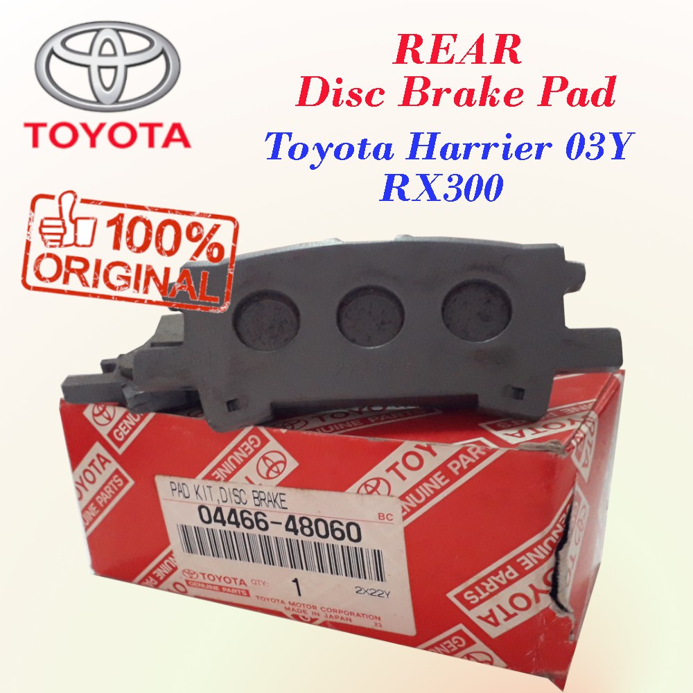 Genuine TOYOTA Harrier RX300 03Y REAR Disc Brake Pad***100% ORIGINAL ...