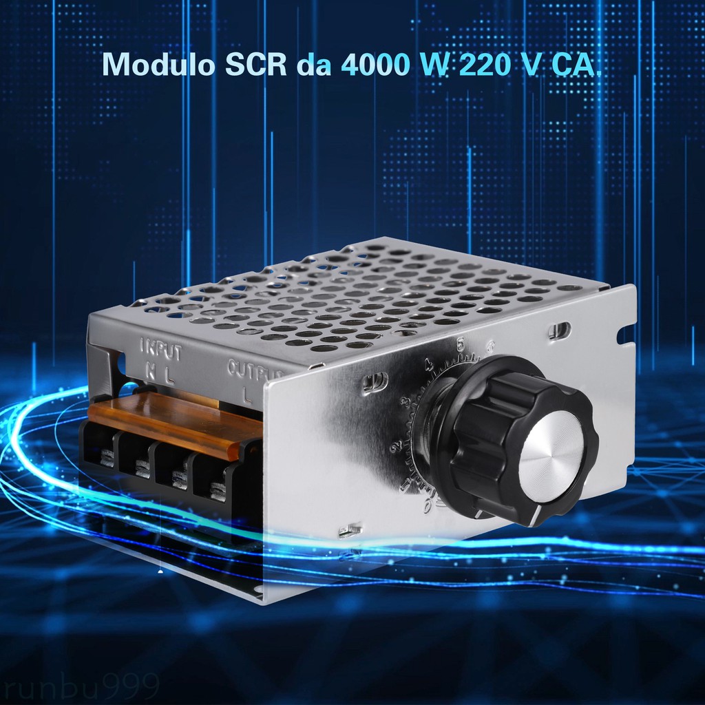 4000W 220V AC SCR Motor Speed Controller Module Electronic Voltage ...