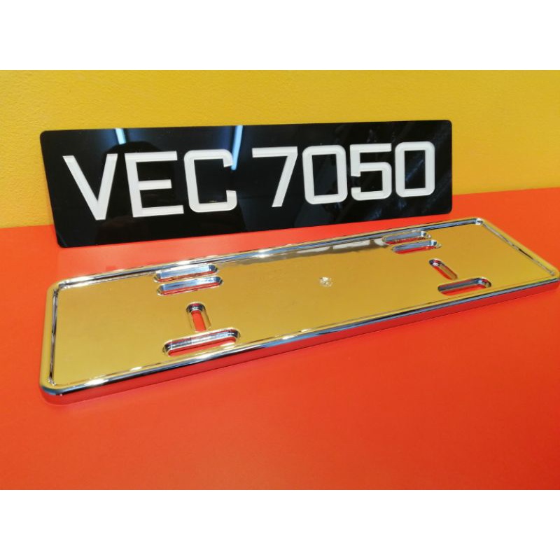 🔥Ready stock 🔥Gred AAA🔥 Universal Chrome Number Plate Frame (1pc ...