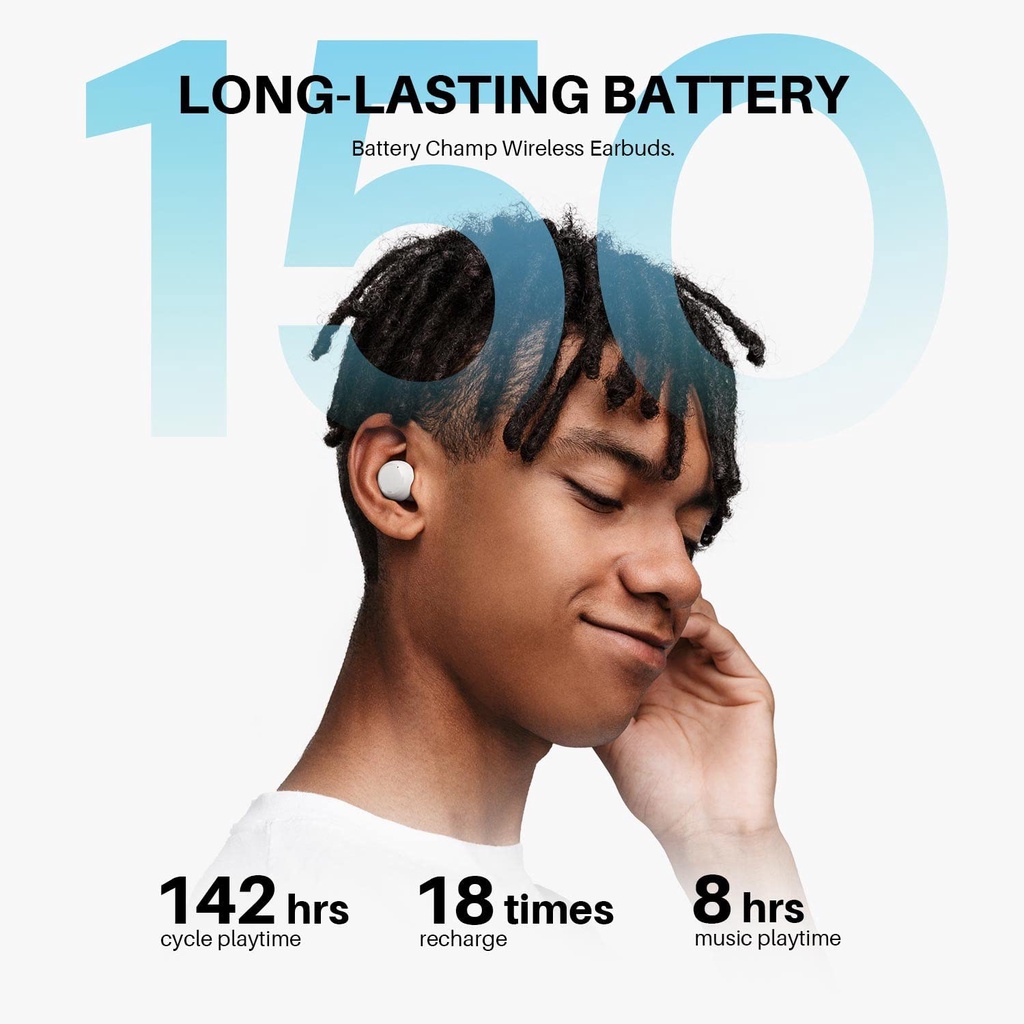 Tribit Flybuds 3s IPX8 Wireless Bluetooth 5.2 Deep Bass Earbuds Touch ...