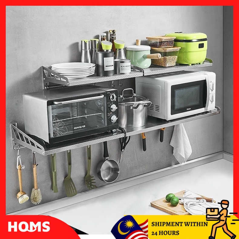 HOMS 304 Stainless Steel Kitchen Rack Storage Oven Rack Microwave Shelf ...