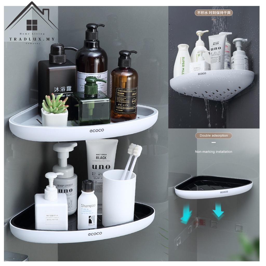 Tradlux ECOCO Corner Bathroom Organizer Rack Shampoo Rack Corner Rck ...
