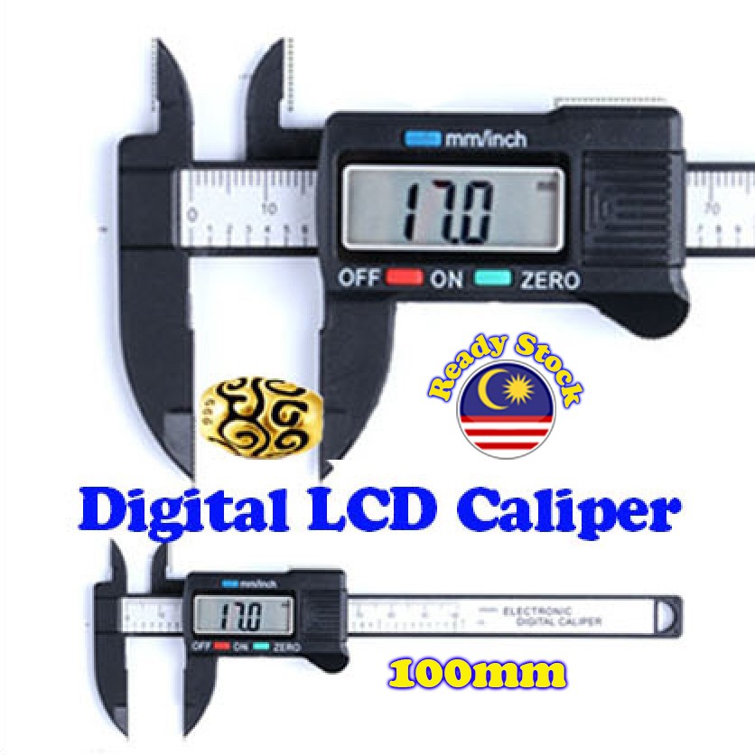 TA1012 Digital Caliper 100mm 🇲🇾 Handicrafts Tools DIY Fashion Jewelry ...