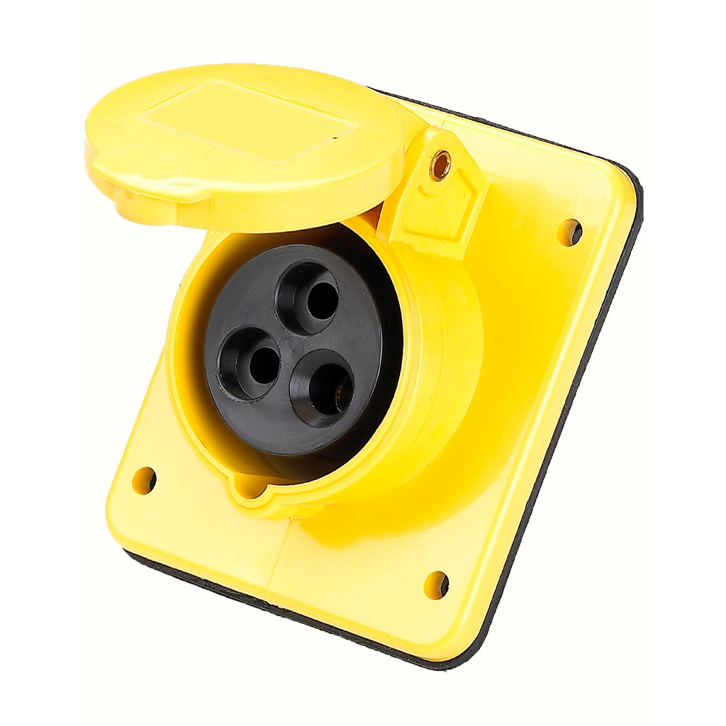 OPS IP44 (YELLOW) 16A 3P INDUSTRIAL PANEL MOUNTING SOCKET (ANGLE ...