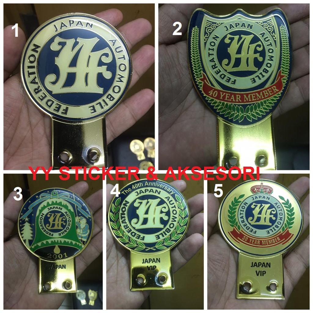 JAF Metal PLATE LOGO EMBLEM Kancil Kelisa Mira Kenari Gino Toyota Seg ...