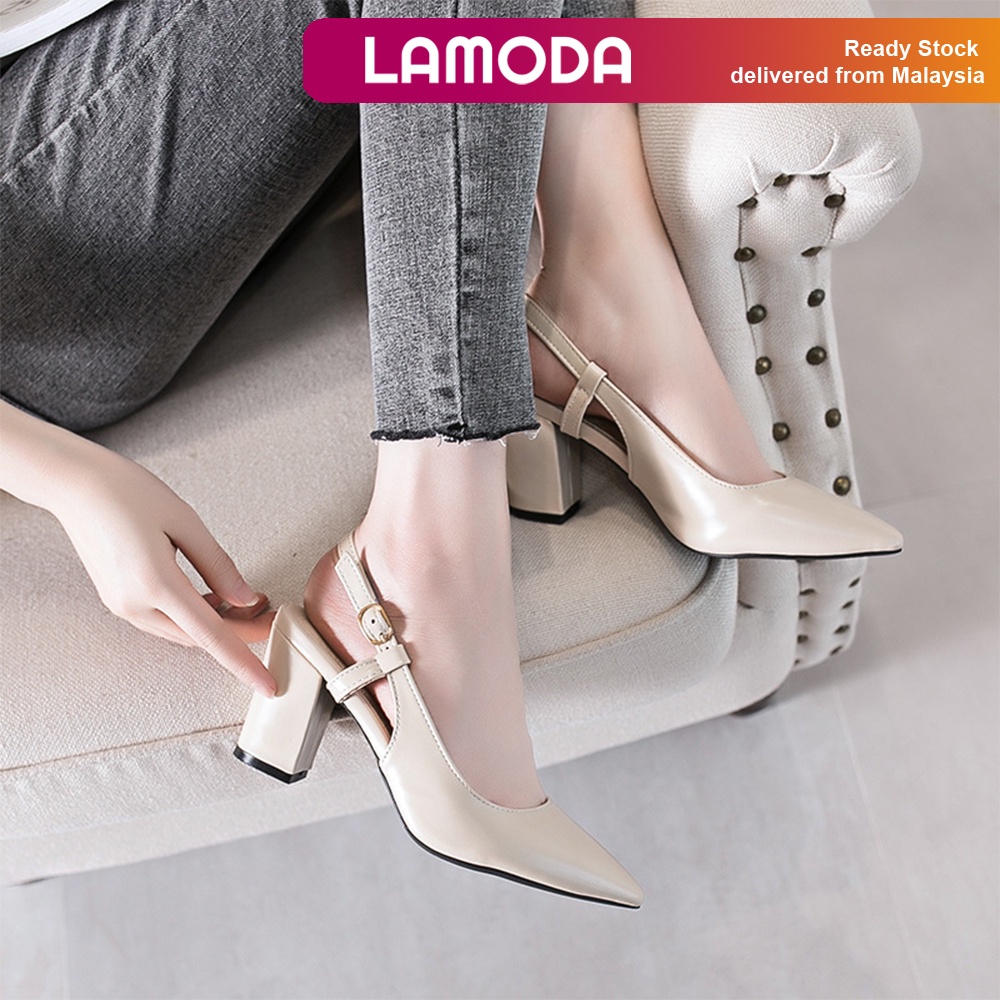 [34-42][Lamoda]DONNA Women Pointed High Heels women shoes Kasut Tumit ...