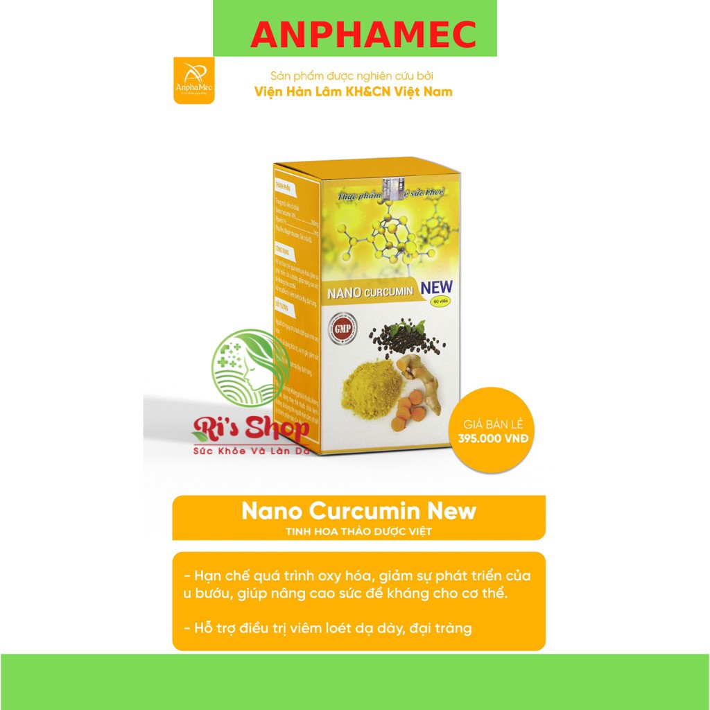 New ANPHAMEC NANO CURCUMIN TURMERIC - SUPPORTS REDUCE STOMACH RELIEF, REDUCE MUSCLES AND STOMACH ...