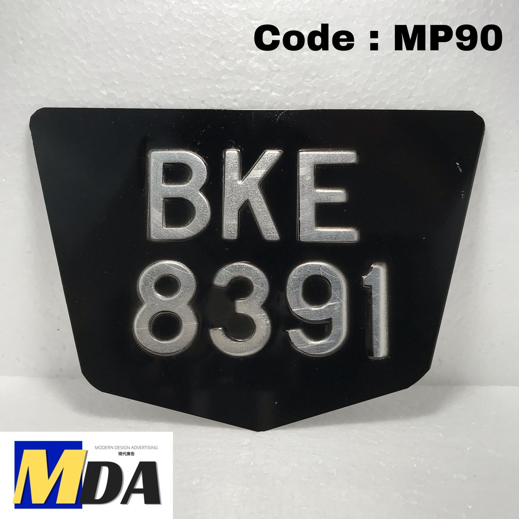 (Code : MP90) Plate Besi Motor Ketuk / Motorcycle Number Plate of Aluminium -1pcs | Shopee Malaysia