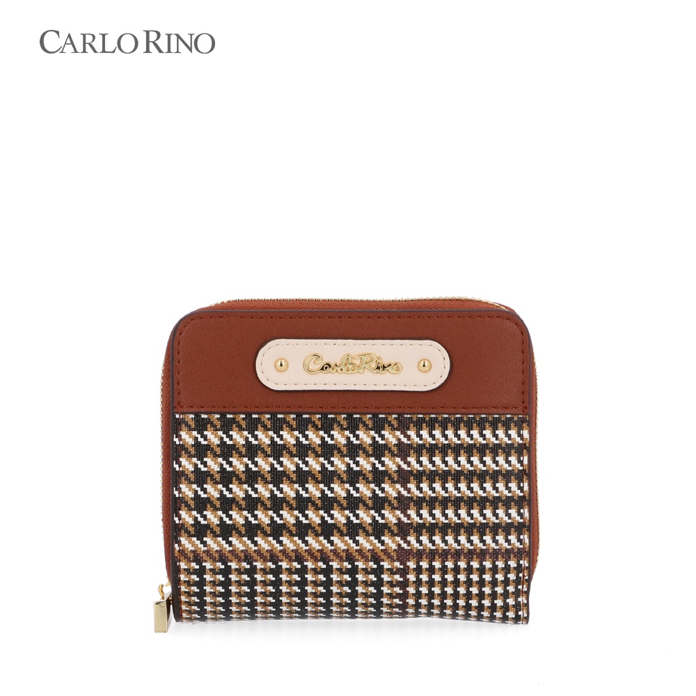 Carlo Rino Medium Brown Patterns of Movement Short Wallet | Shopee Malaysia