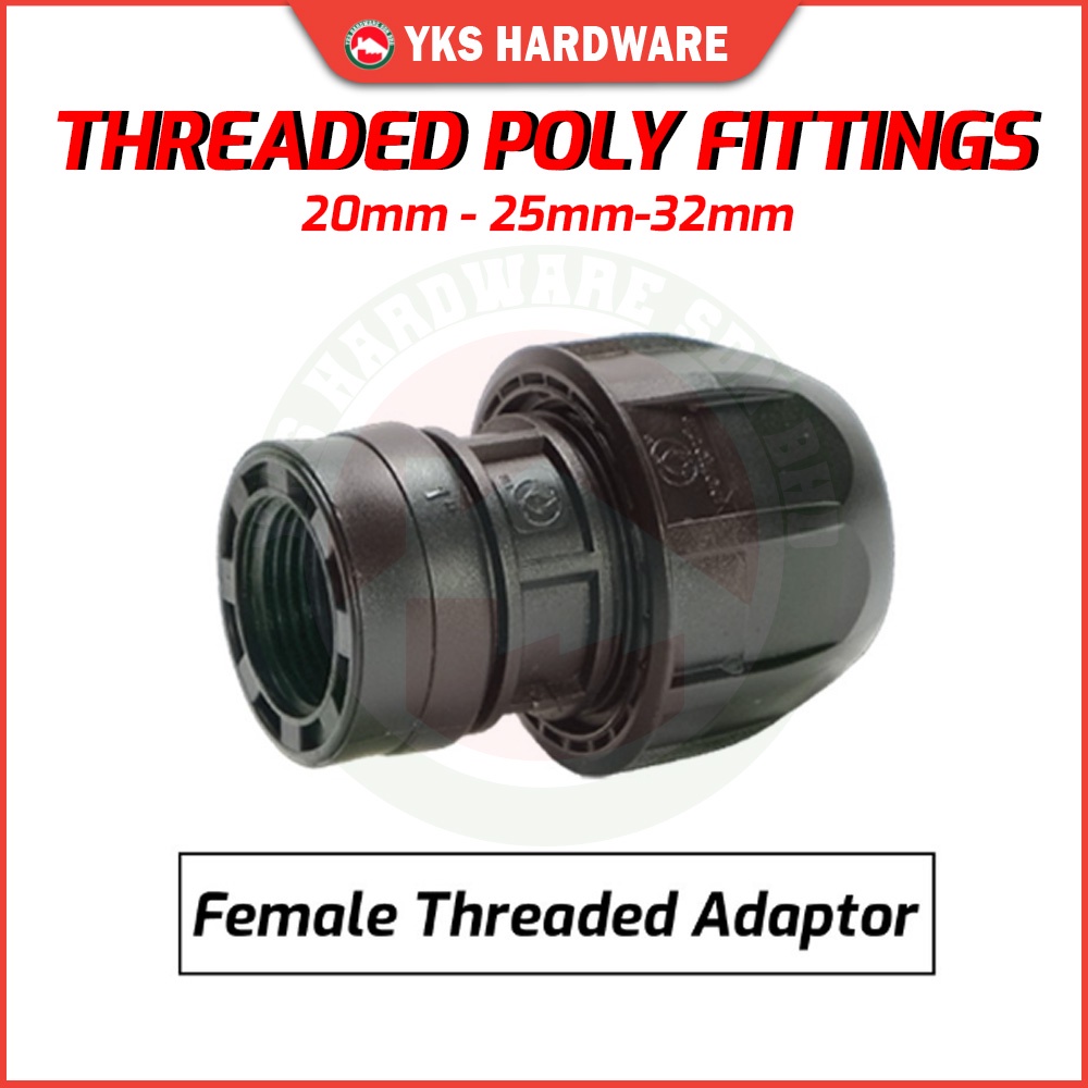 Threaded Poly Fittings - Threaded Poly Connecter - 20mm / 25mm / 32mm ...