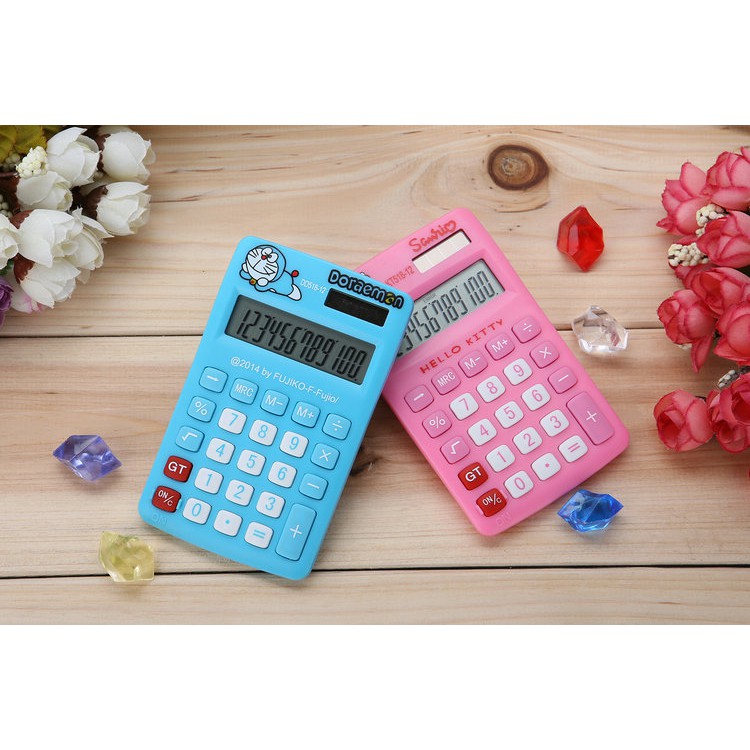 Cute Cartoon Hello Kitty Portable Mini Calculator LCD Solar Electronic ...