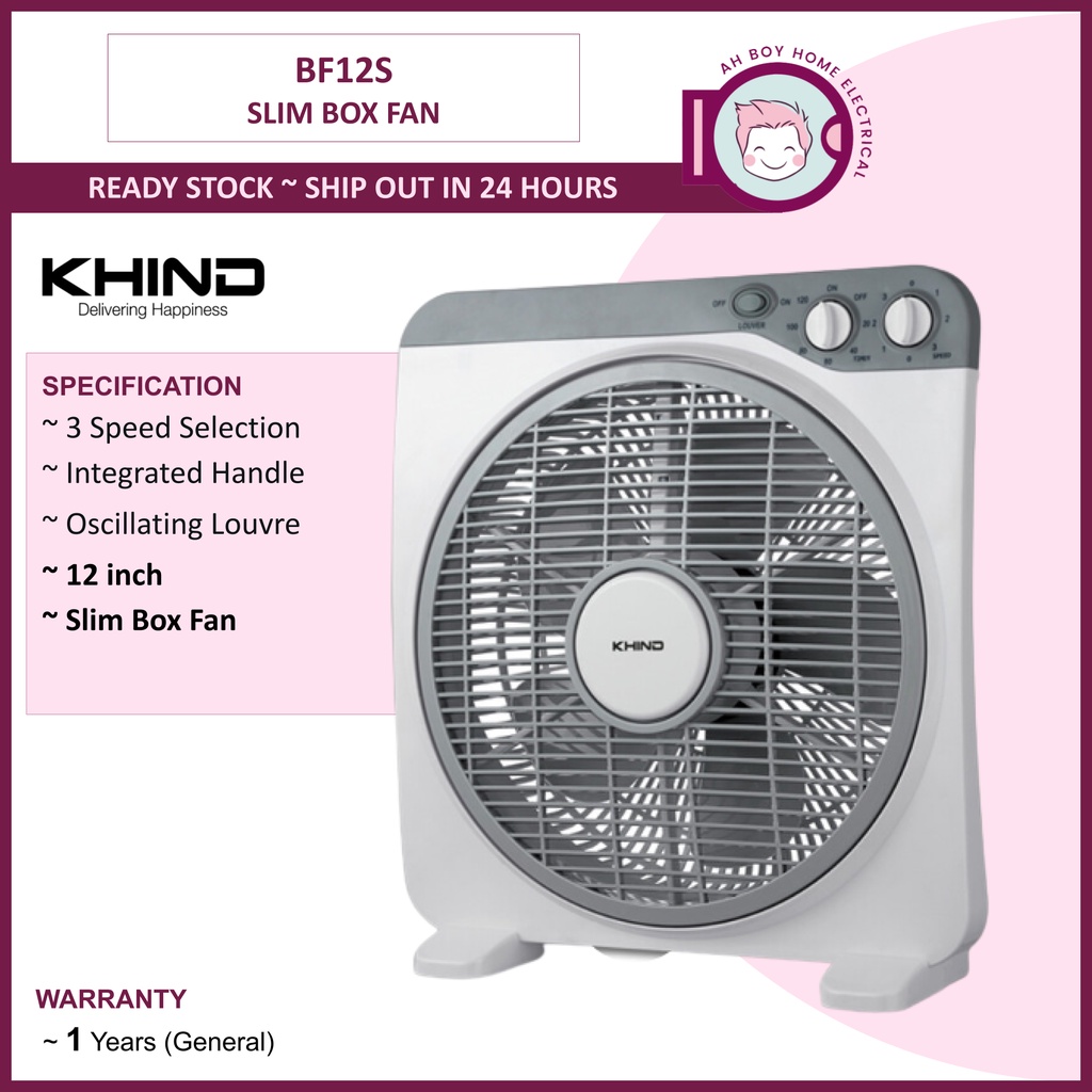 Khind Slim Box Fan 12Inch - BF12S | Shopee Malaysia