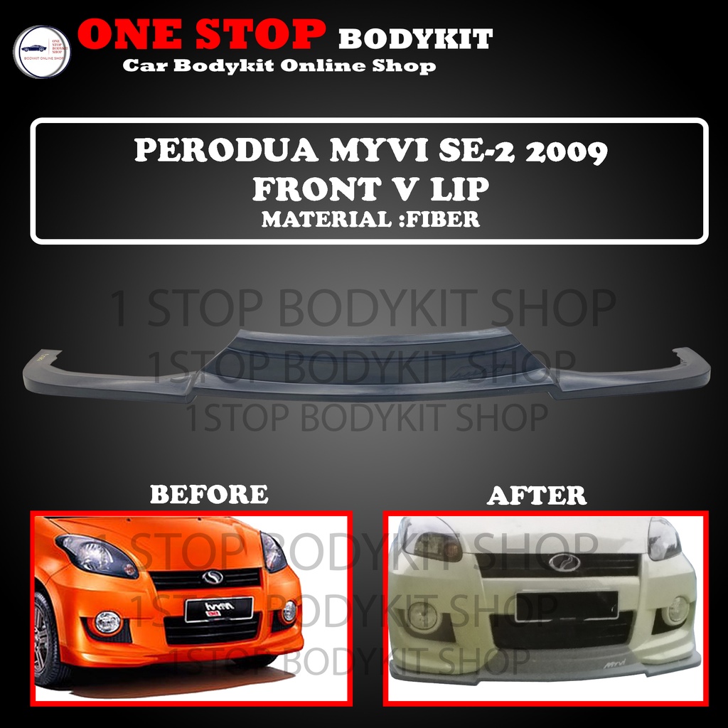PERODUA MYVI SE-2 '09 FRONT V-LIP FIBER(FIBERGLASS)SKIRT LIP BODYKIT ...