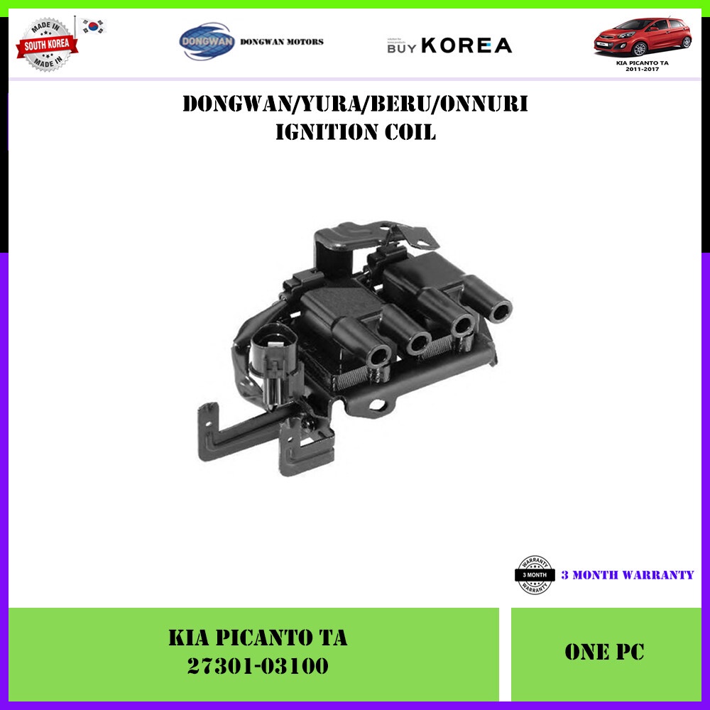 Kia Picanto TA 2012 Korea Aftermarket Ignition Coil 1pc (27301-03100 ...