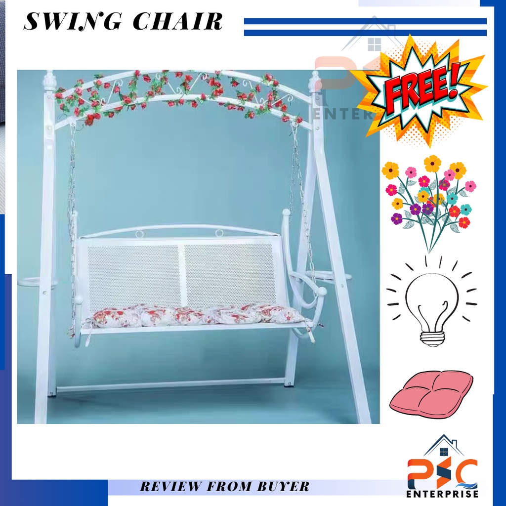 📢FAST SHIPPING 4FT/5FT Metal Long Beach Chair White/ Kerusi Besi ...