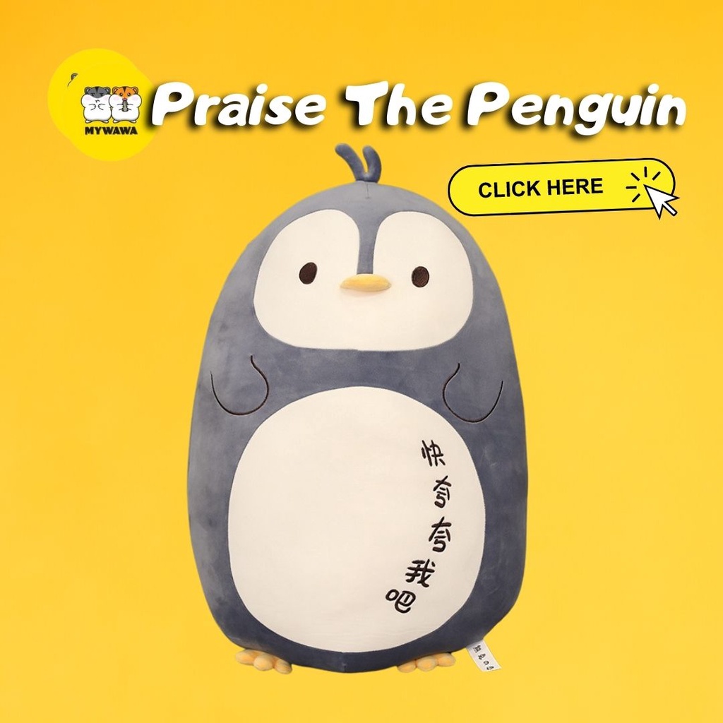 80cm Penguin Elephant Plush Toy Pillow Doll Birthday Gift Patung Bantal ...