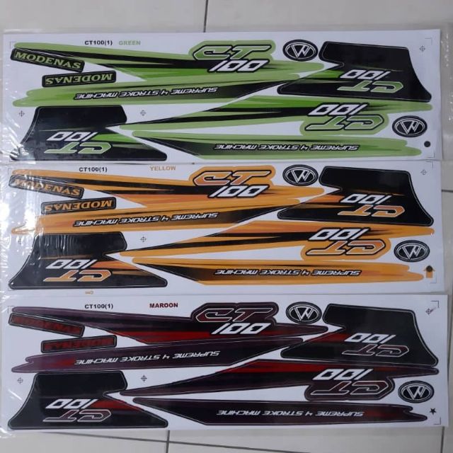 MODENAS CT100 (1) BODY STICKER | Shopee Malaysia