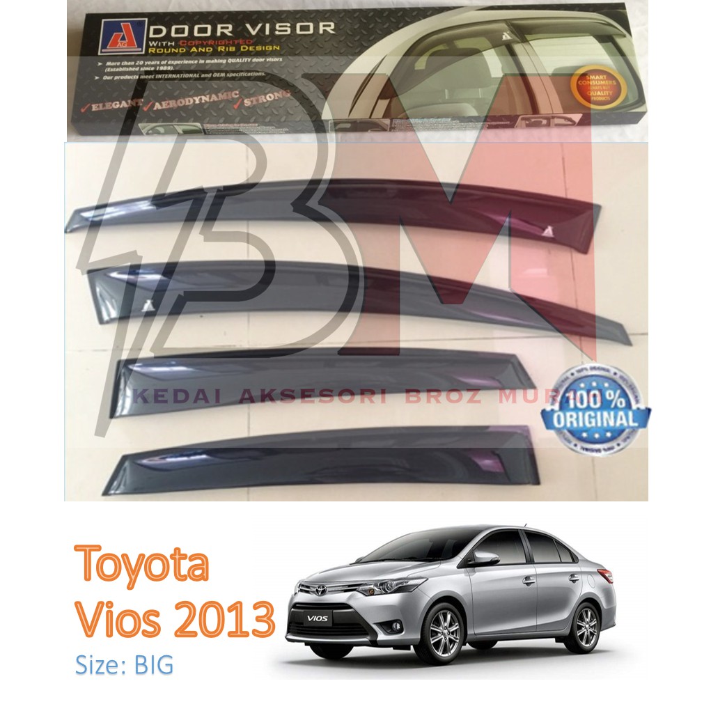 Toyota vios 2013 4 doors Big 100% Ori AG Automont Door Visor (1set ...