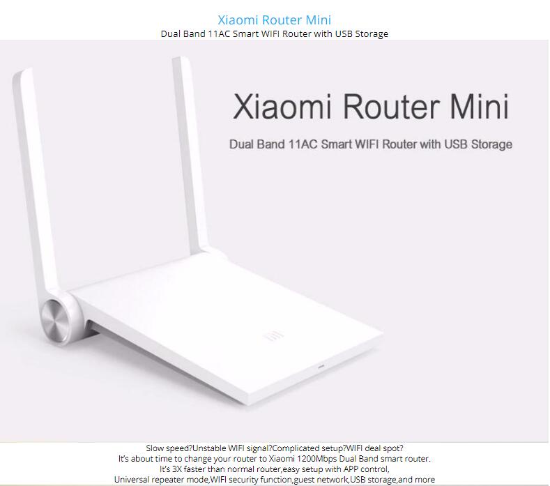 Xiaomi Mi WIFI Mini Router + Safety Mark Adapter 2.4Ghz / 5Ghz Repeater ...