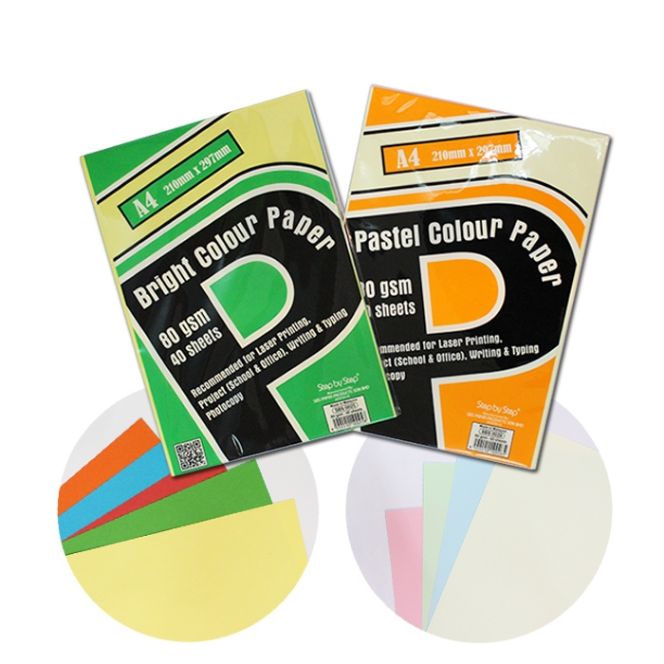 SBS Color Paper A4 80gsm 40sheet Mix Pastel/Bright | Shopee Malaysia