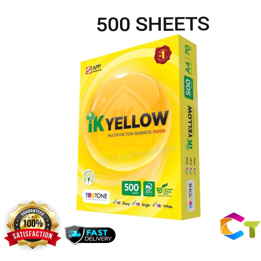 A4-70 & 75gsm IK Yellow/ IK Natural/ Lucky Star Blue/ Paper One / BMO ...