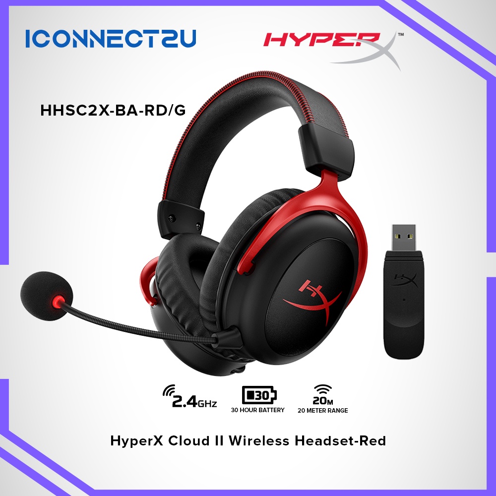 HyperX Cloud II Headset Wireless- Red (HHSC2X-BA-RD/G) | Shopee Malaysia