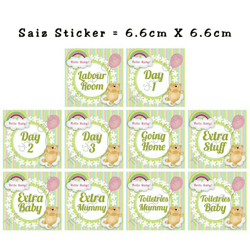 10pcs ziplock + stickers + free Checklist to Hospital Card | Plastik ...