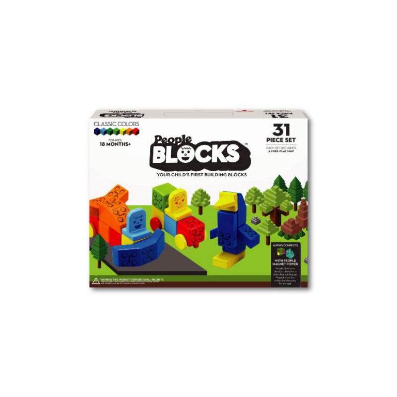 Magnetic Block People Blocks classic color Educational Toys | Shopee ...