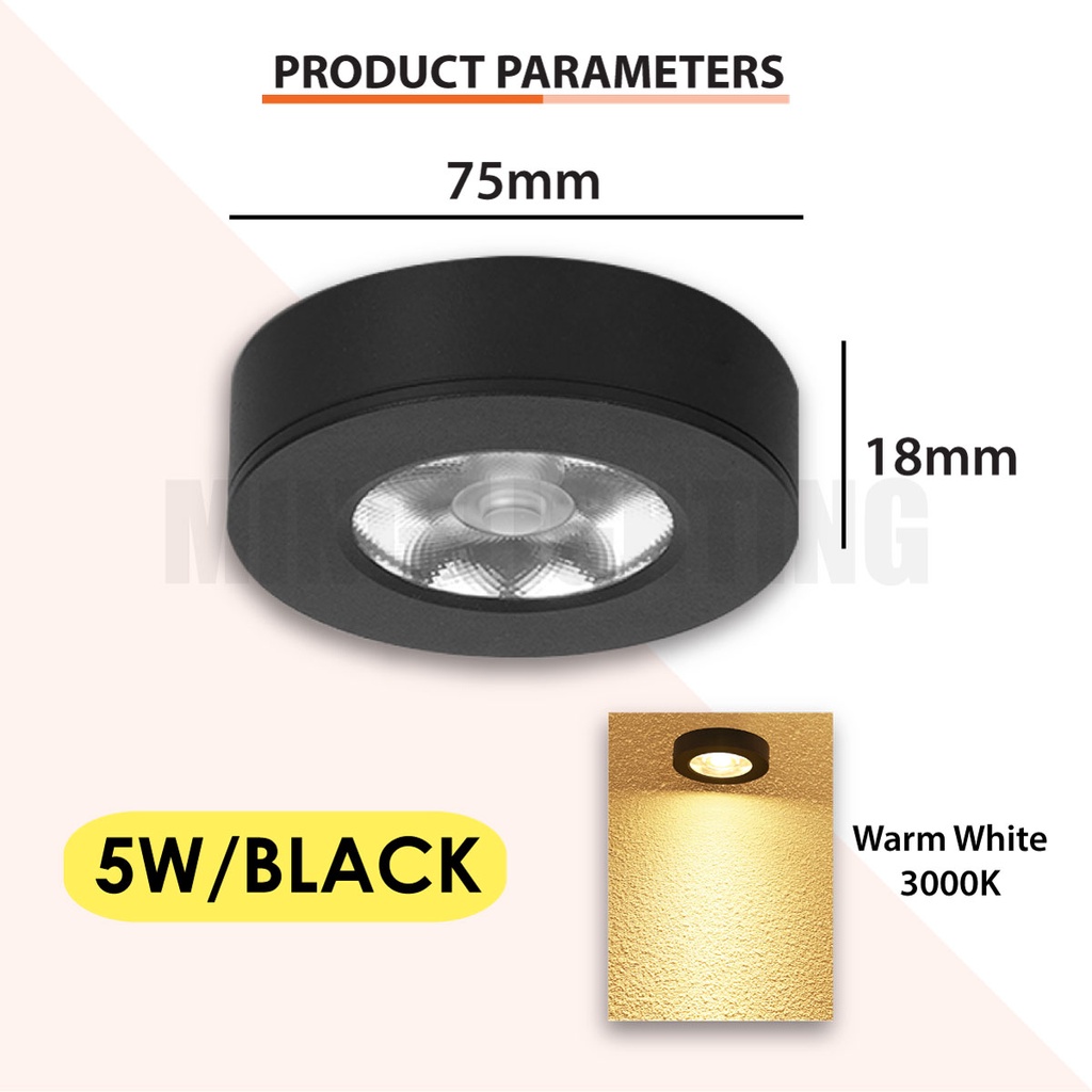 Surface Eyeball LED 3W 5W High Quality Warm White Black White Round ...