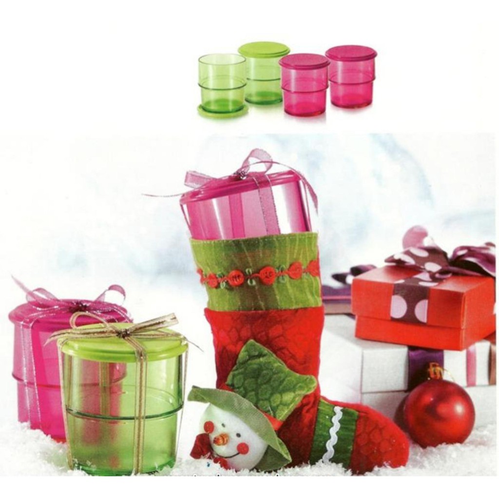 [Limited Release] Tupperware Christmas Tumblers Gift Set 250ml (4 ...