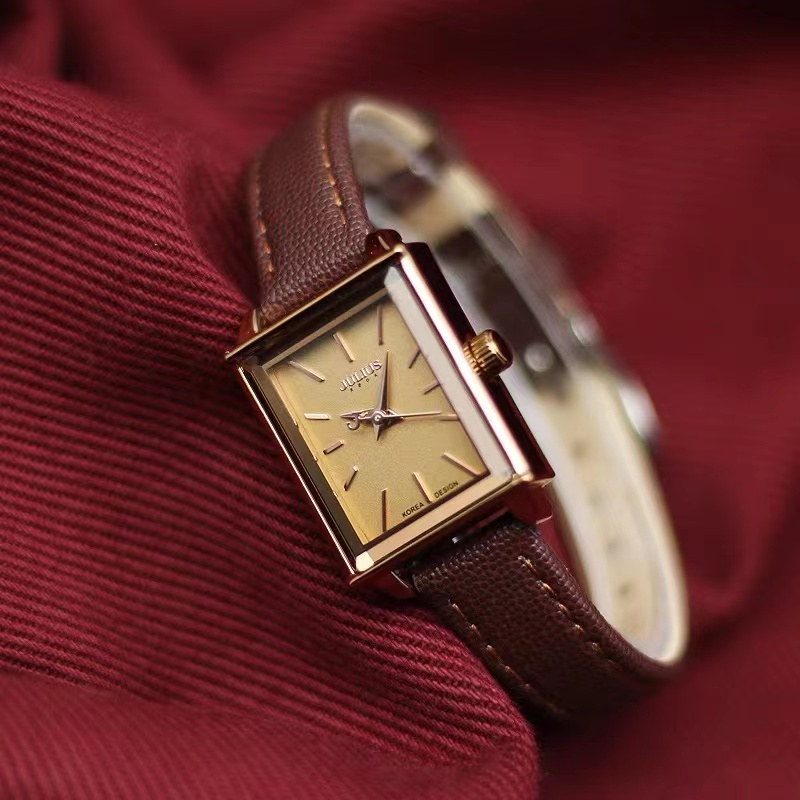 JULIUS Rectangular Quartz Watch Waterproof Ladies Watch JA-787 new year ...