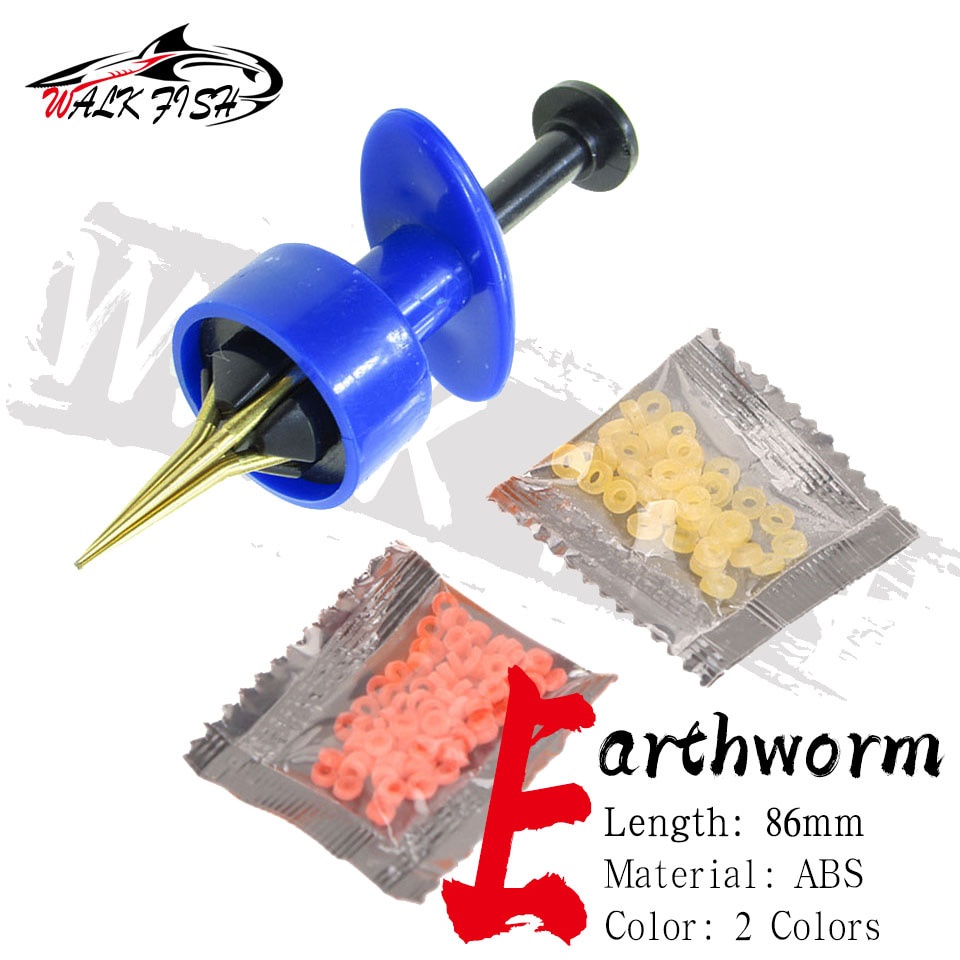 WALK FISH 1Set Fishing Tools Earthworm Bloodworm Clip Particles Bait ...