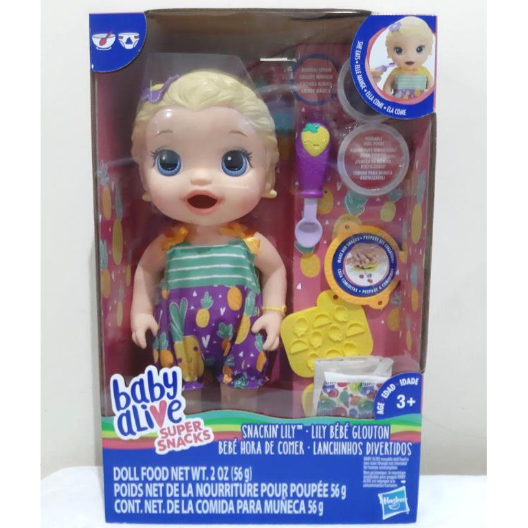 Hasbro ORIGINAL Baby Alive Snackin Lily Doll | Shopee Malaysia