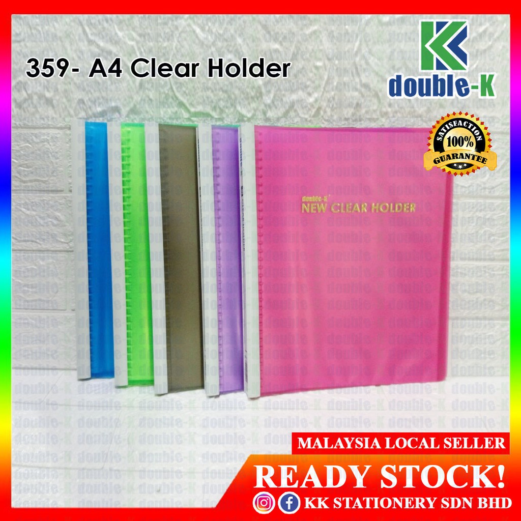 Double-K A4 359 Clear File Holder Refillable RM6.50/each | Shopee Malaysia