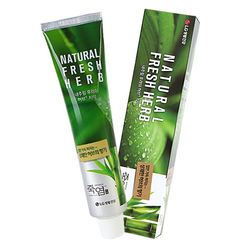 LG Natural Fresh Herb Bamboo Salt Toothpaste 130g / kroea toothpaste ...
