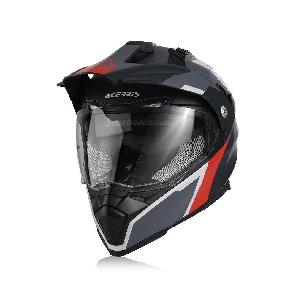 MOTORCYCLE HELMET ACERBIS - FLIP FS606 - GREY RED | Shopee Malaysia